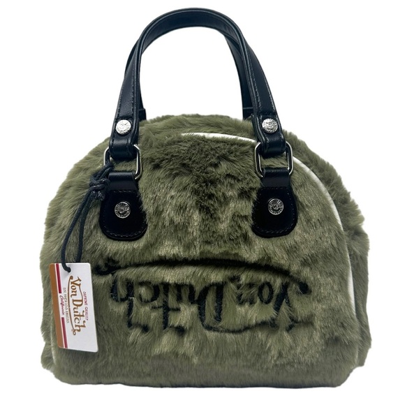 Von Dutch | Bags | Von Dutch Womens Sage Green Vegan Furry Small ...